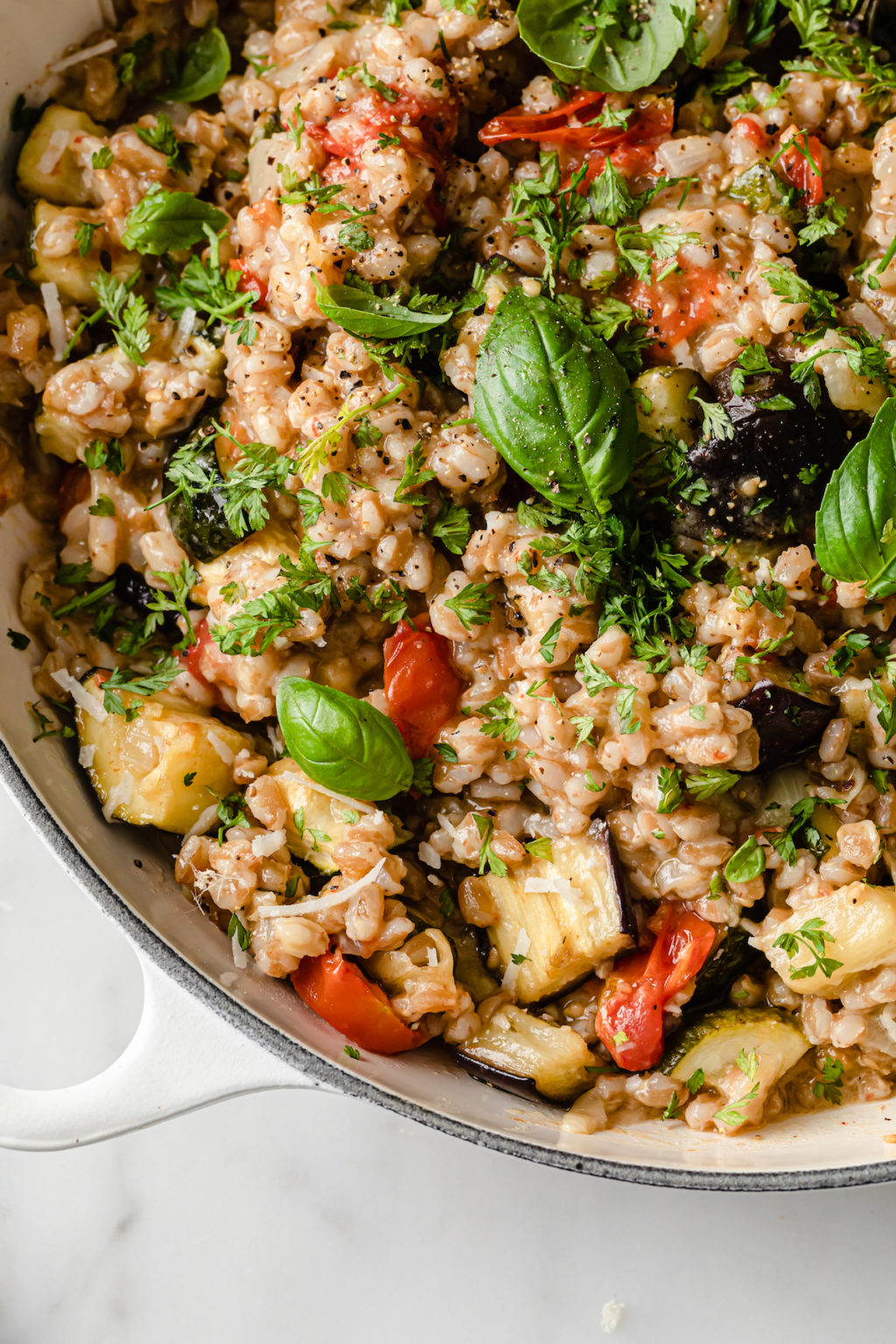 Summer Farro Risotto — Smart In The Kitchen Meatless Mains